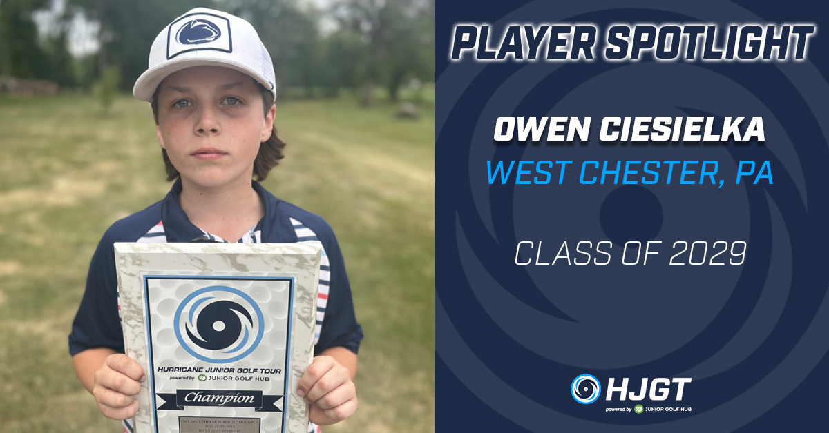 Player Spotlight: Owen Ciesielka catches fire to win in playoff - Hurricane Junior Golf Tour (HJGT)